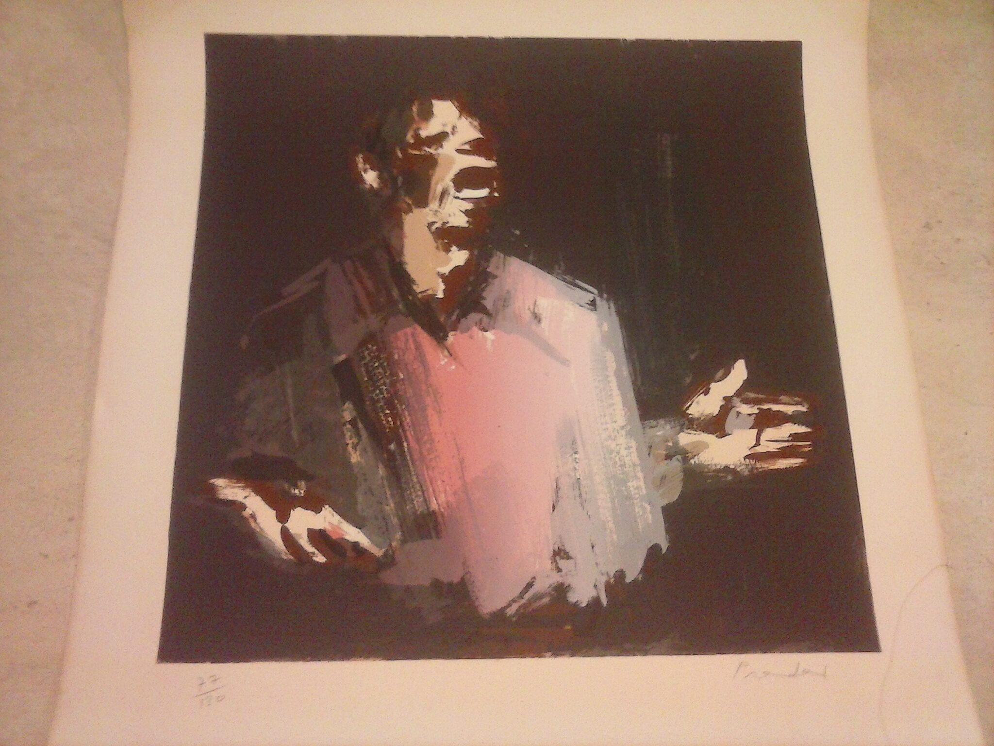 Peinture Tableau, Pastel: Sérigraphie de Carlos pradal