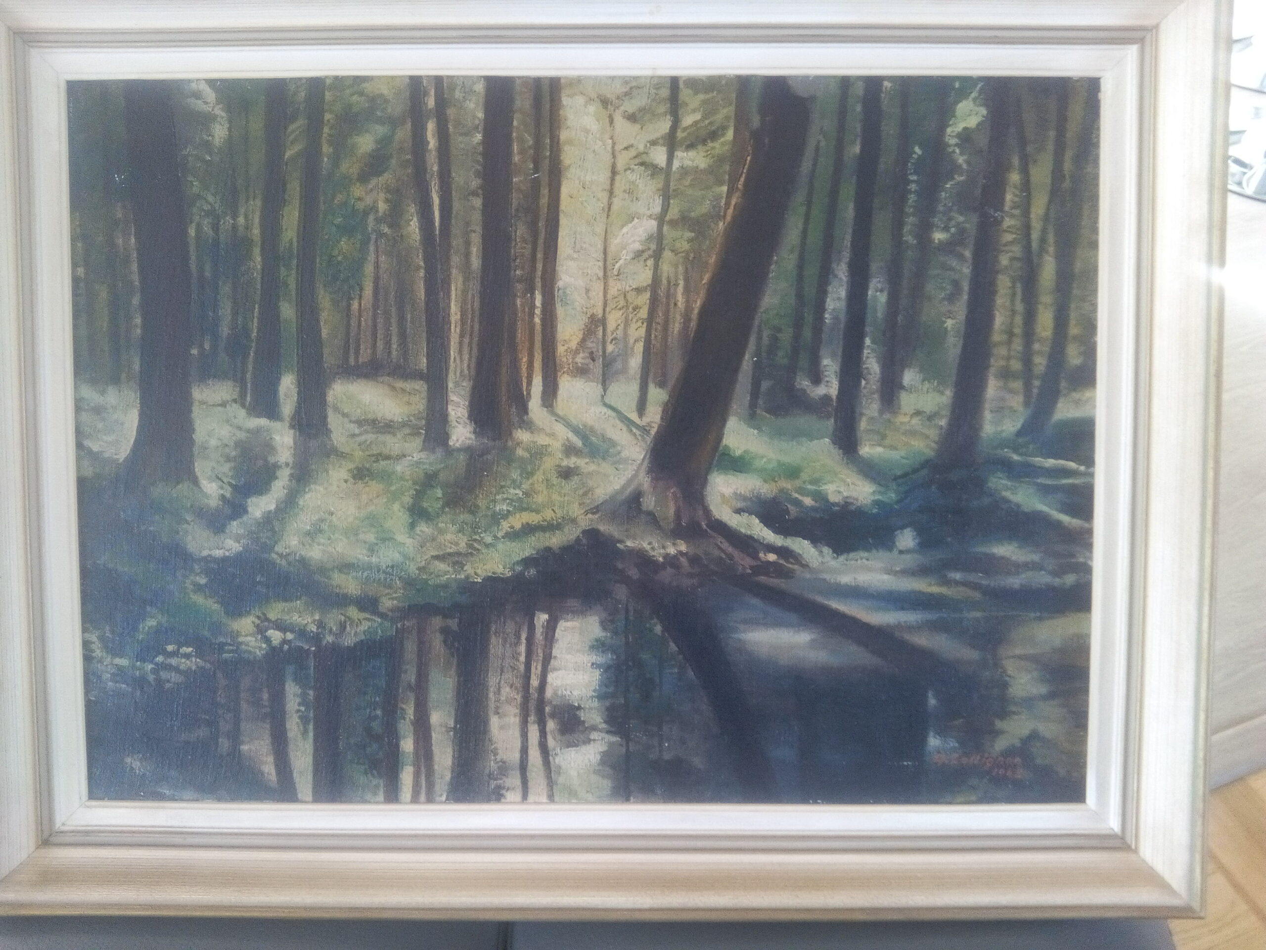 Peinture Tableau, Pastel: tableau signe g collignon 1948