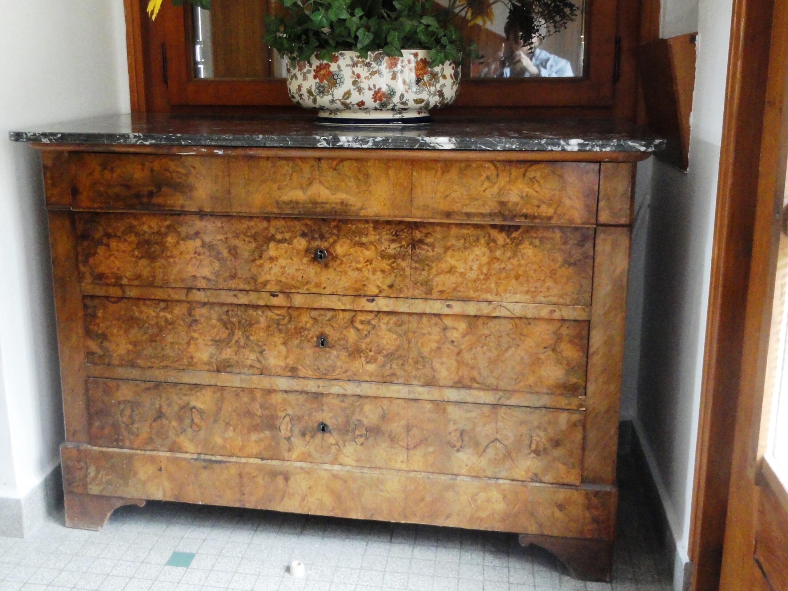 Commode restauration, dessus marbre - France Estimations