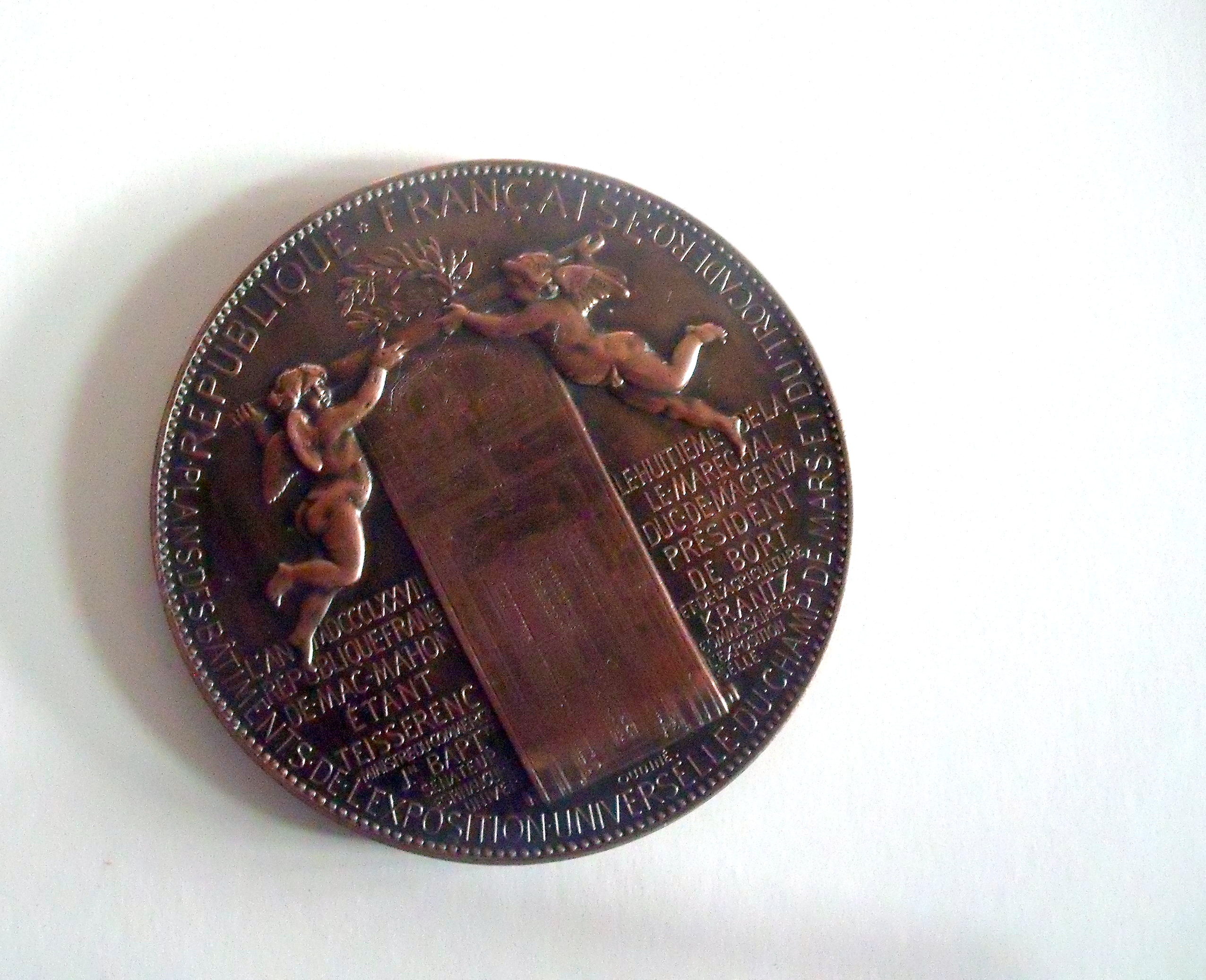médaille exposition universelle 1878