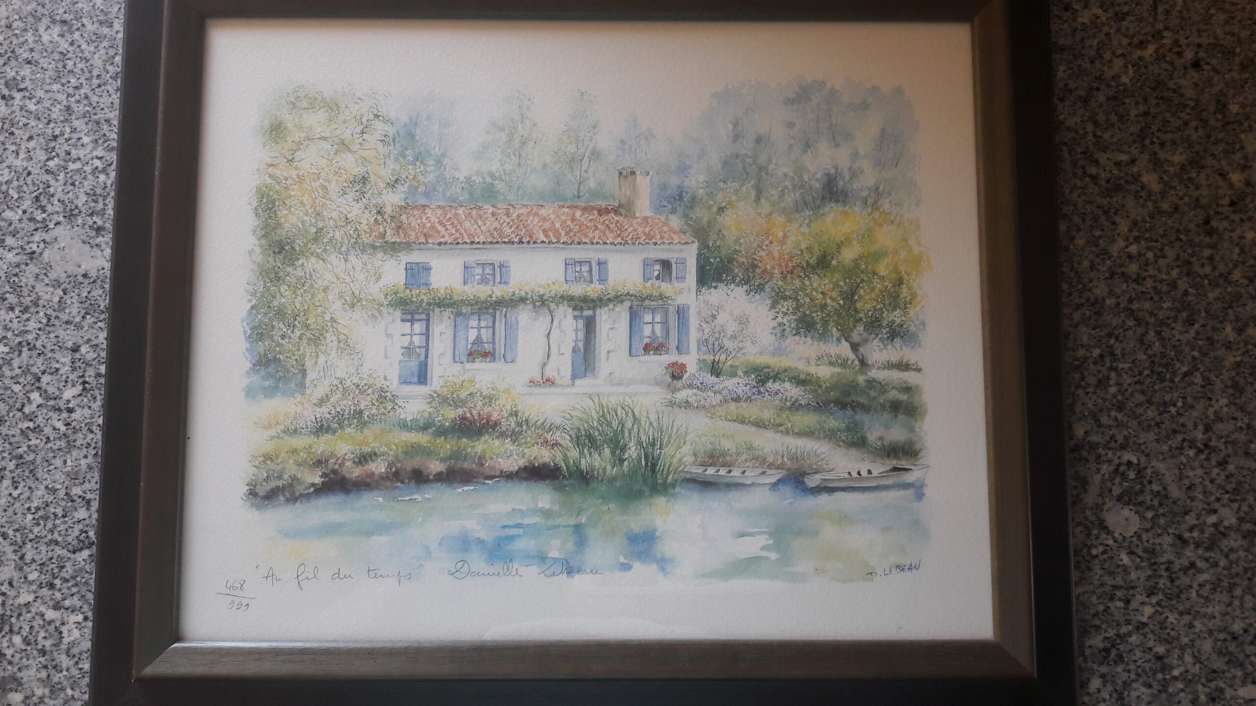 Peinture Tableau, Pastel: Aquarelle signée Danielle Lebeau