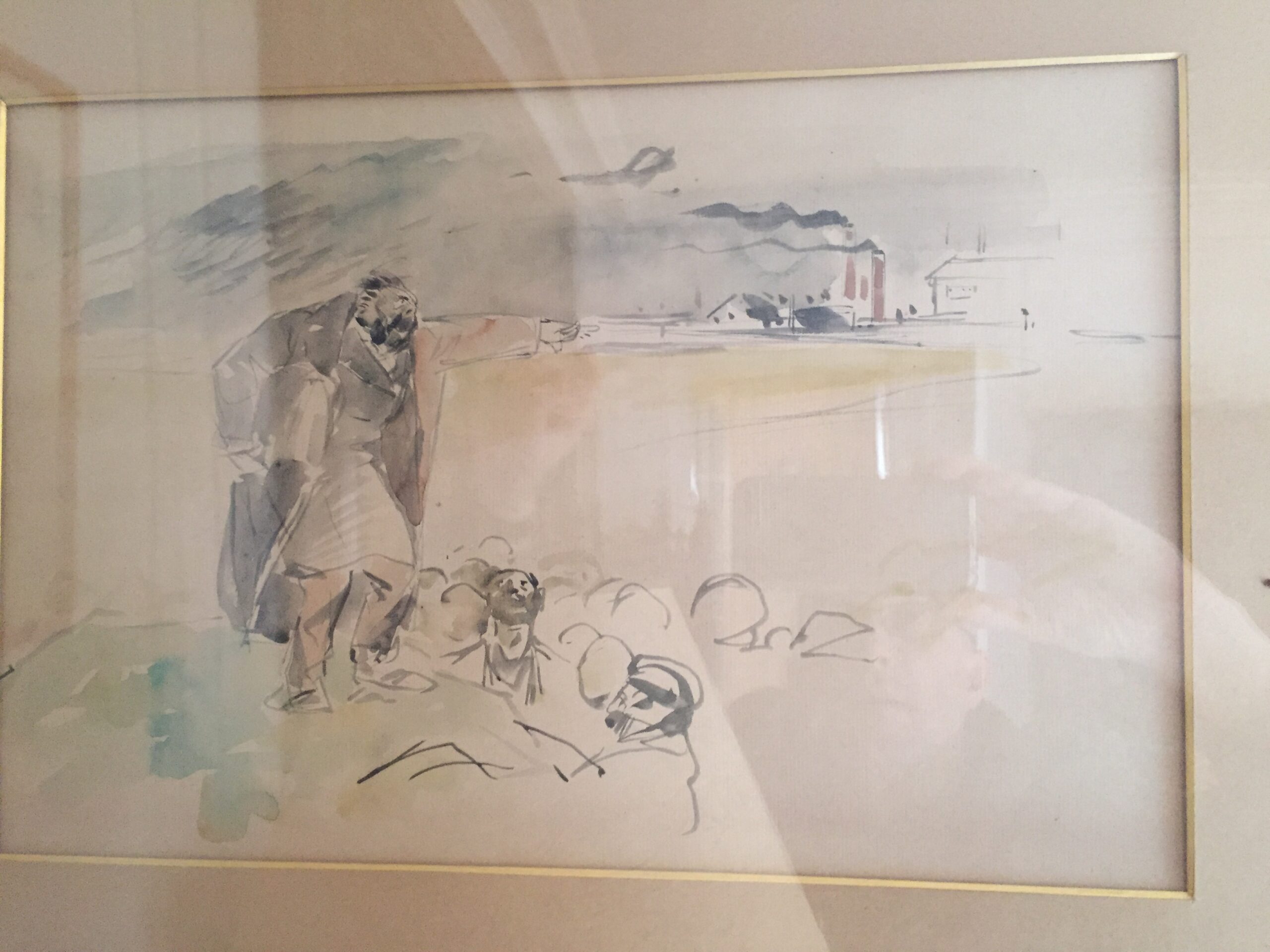 Peinture Tableau, Pastel: Aquarelle originale JL Forain