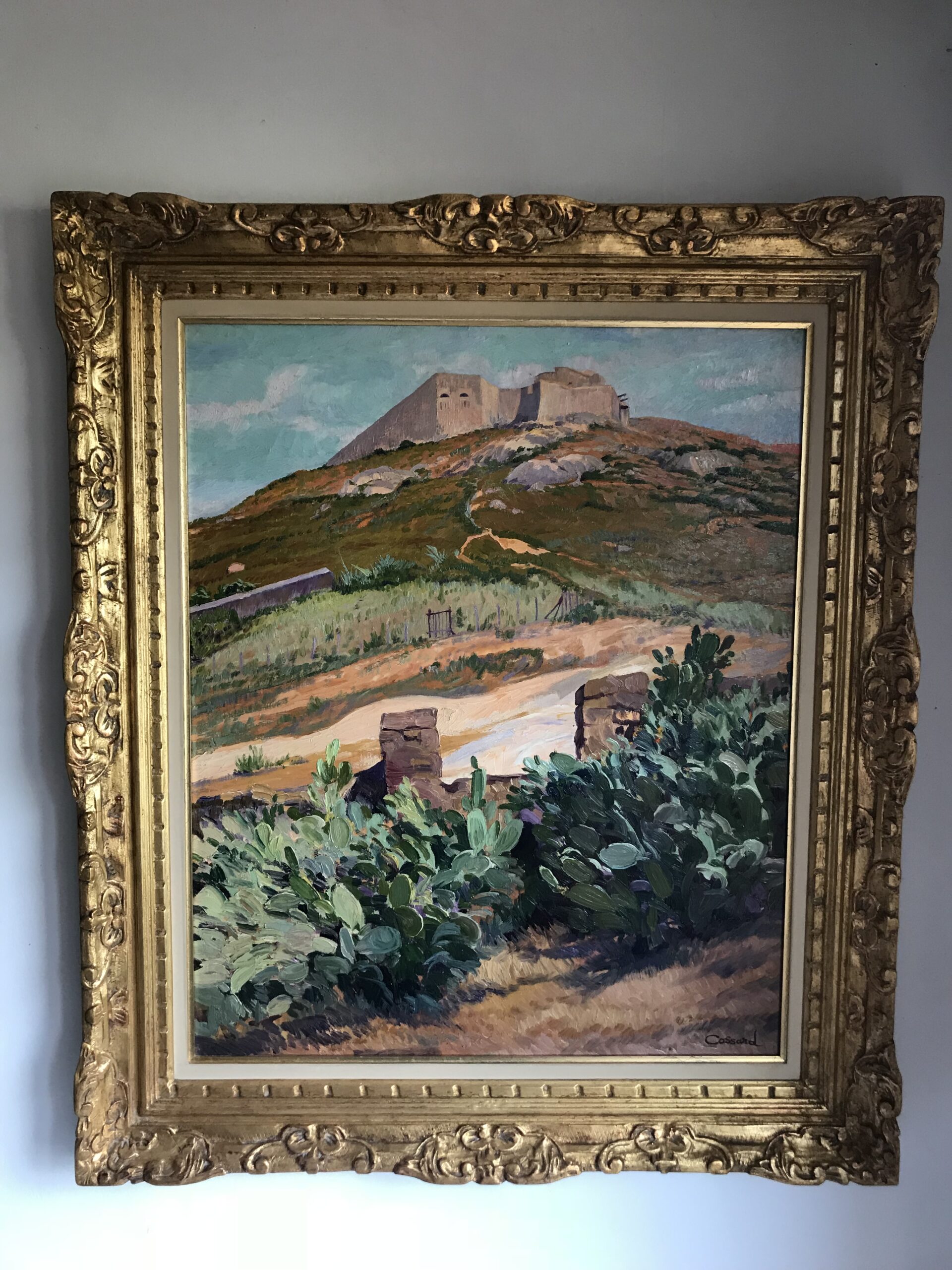 : Adolphe Cossard le fort de torretta a Calvi sur toile